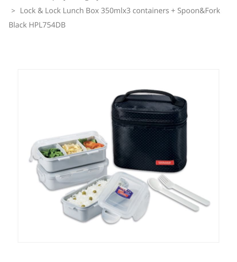 Lock & Lock Lunch Box set, Furniture & Home Living, Kitchenware ...
