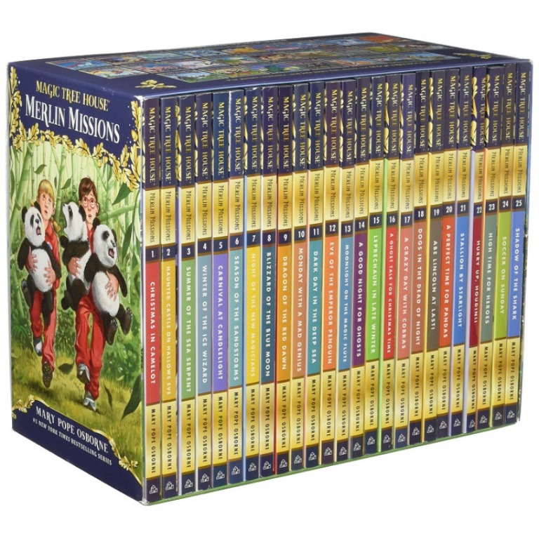 Magic Tree House Merlin Missions #1-25 Boxed Set, 興趣及遊戲, 書本 & 文具, 小朋友書 ...