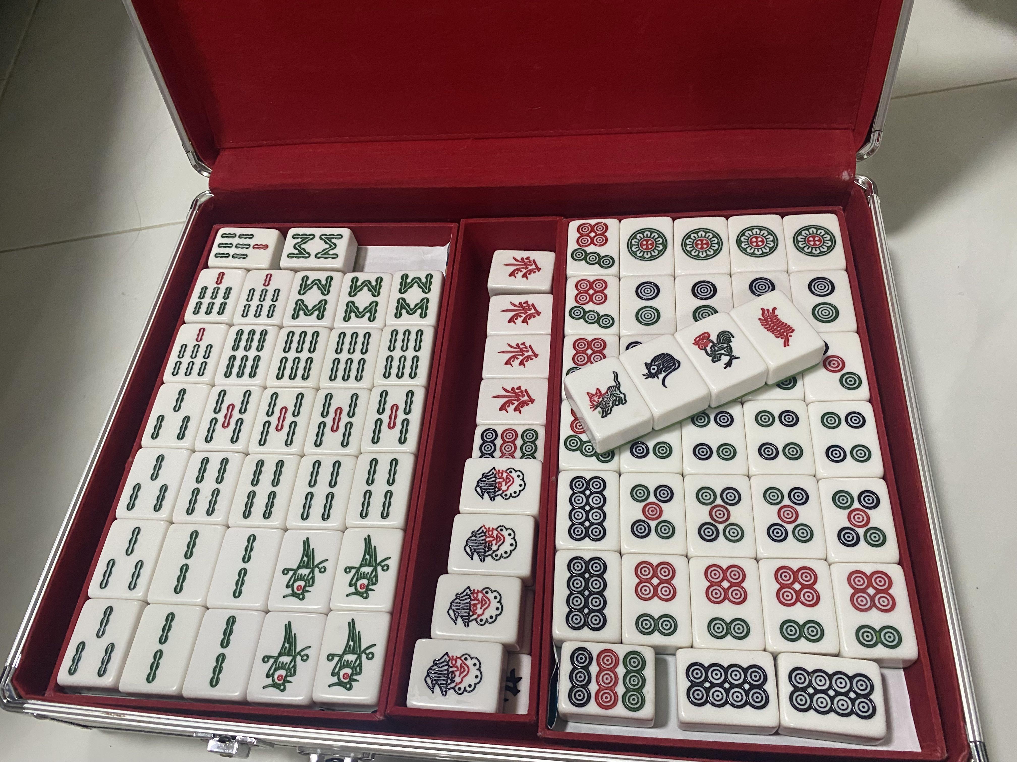 Mahjong (LARGE TILE) with aluminum casing, Hobbies & Toys, Toys & Games ...