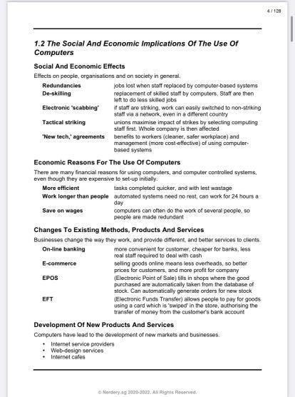 GCE O LEVEL COMPUTING TOPICAL NOTES, TOPICAL EXAM STYLE QUESTIONS ...