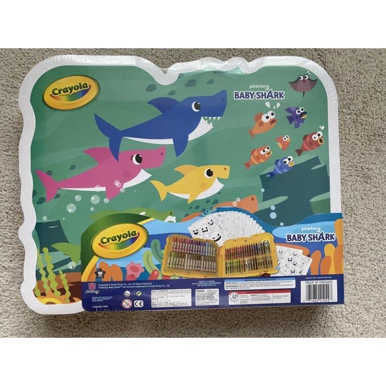 Original Crayola Baby Shark Art Set, 90 Pieces, Gift for Kids Age 3 ...