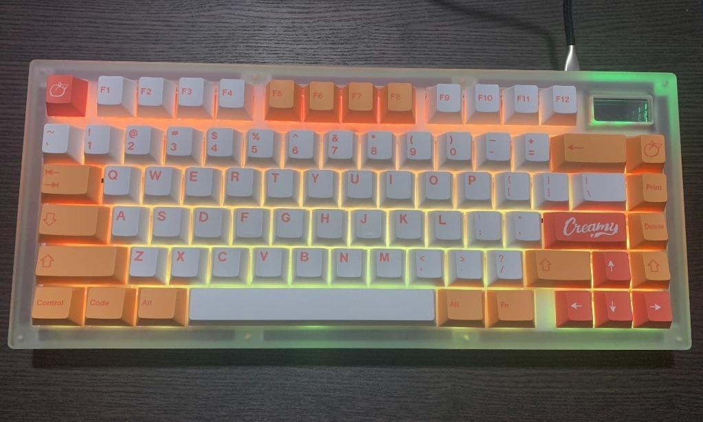 PBT Peaches n Cream keycaps, Computers & Tech, Parts & Accessories ...