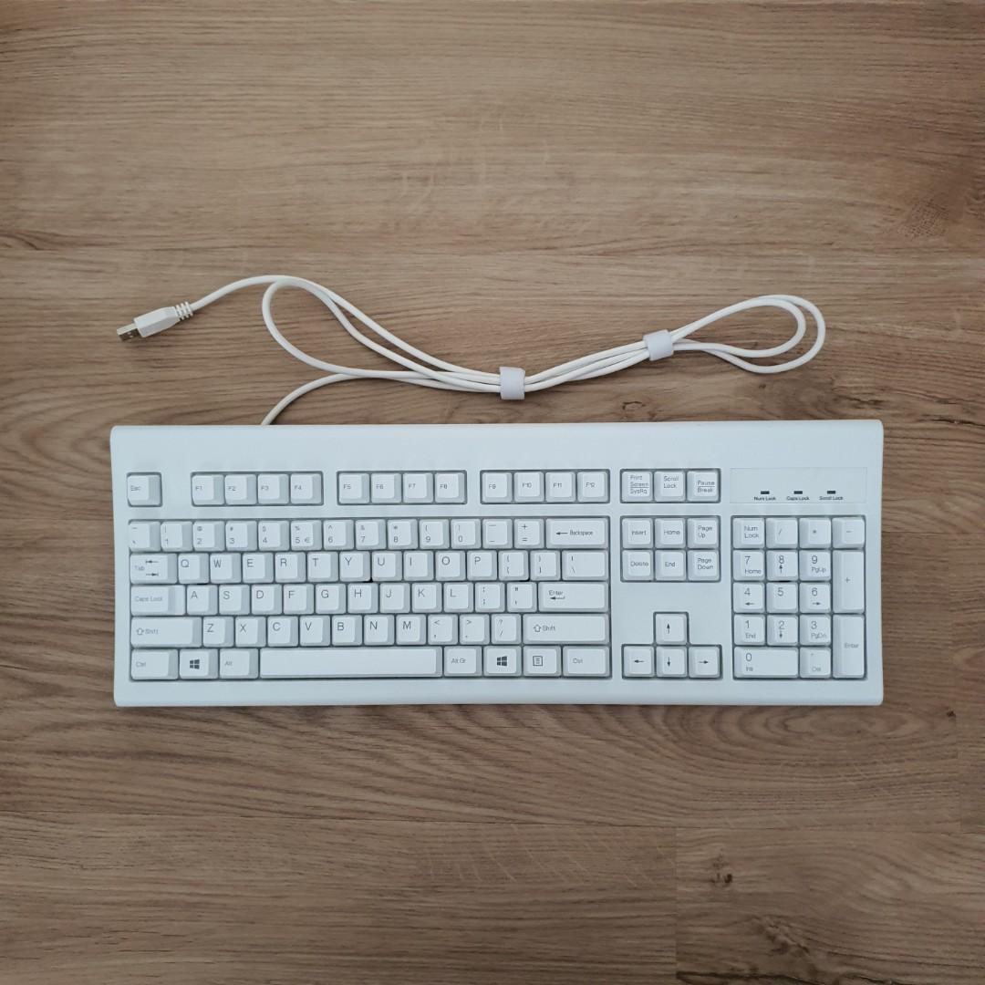 Perixx PERIBOARD-106 Keyboard (White), Computers & Tech, Parts ...