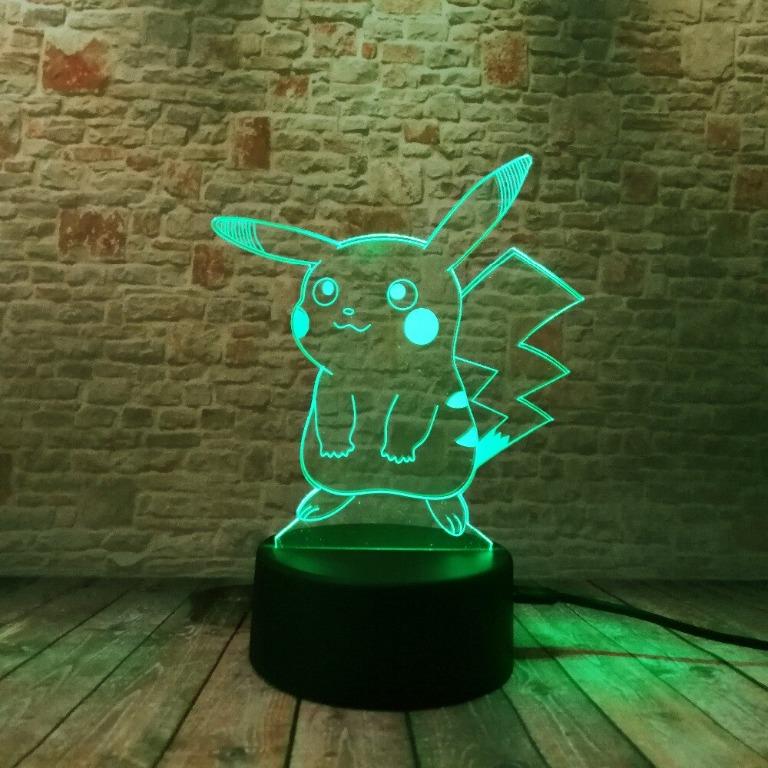 Pikachu 3D Creative Visualization Lamp Romantic Night Lights Table ...