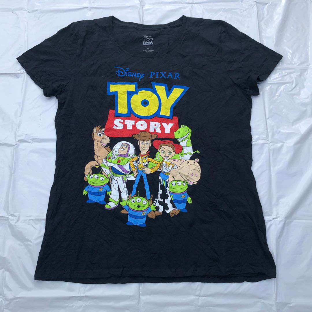 PO MOVIE DISNEY PIXAR TOY STORY MAIN CHARACTER BLOUSE SHIRT XL BLACK ...