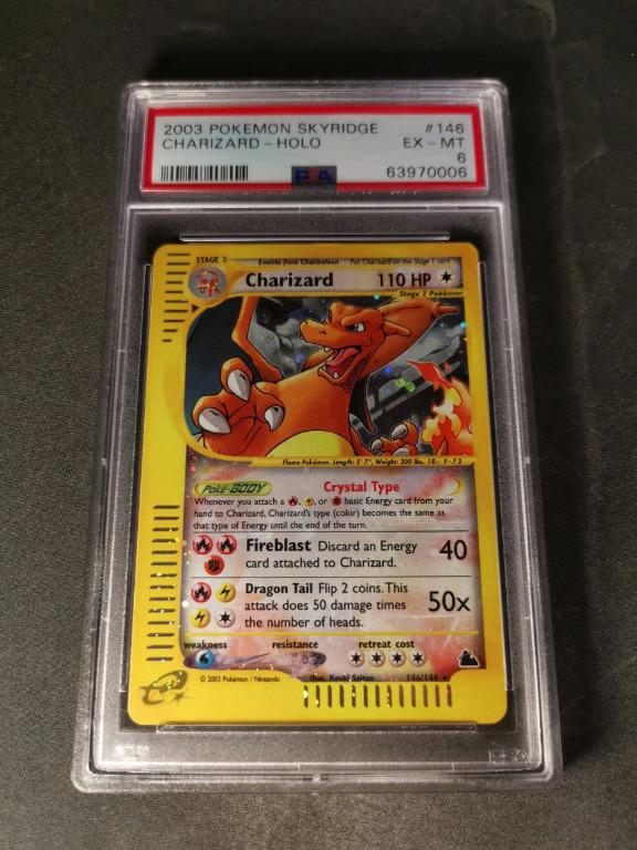 Pokemon Skyridge Crystal Charizard Holo #146/144 2003 PSA 6, Hobbies ...