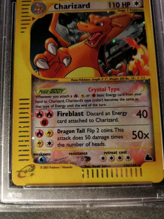 Pokemon Skyridge Crystal Charizard Holo #146/144 2003 PSA 6, Hobbies ...