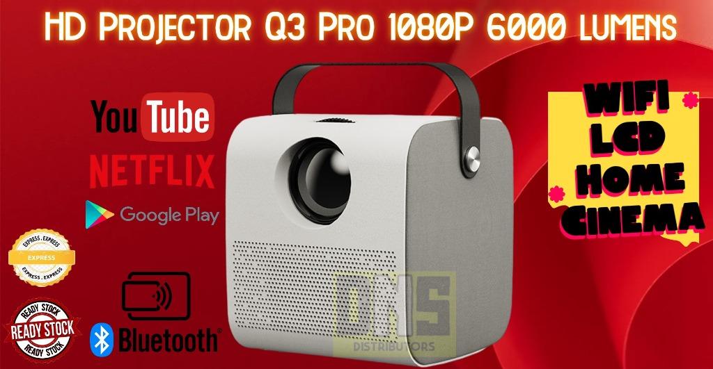 Q3 Pro 1080P 6000 lumens Android Mini Projector HD Proyector WIFI LCD ...