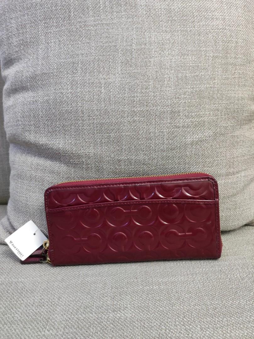 Red Long Wallet Coach, Women's Fashion, Bags & Wallets, Wallets & Card ...