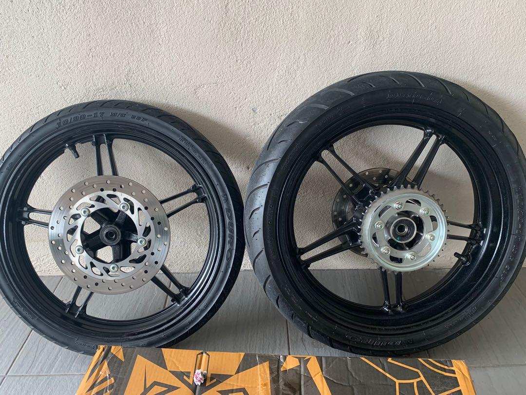 Rim standard y15 dan arm king drag, Motorbikes on Carousell