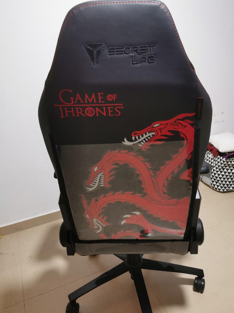 Secret Lab Omega Chair - Targaryen (Game of Thrones), Furniture & Home ...
