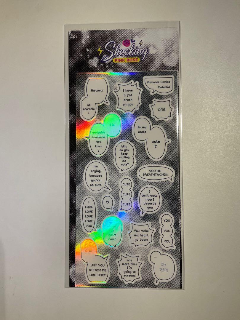Shocking pink rose (eng ver) sticker, Hobbies & Toys, Collectibles ...