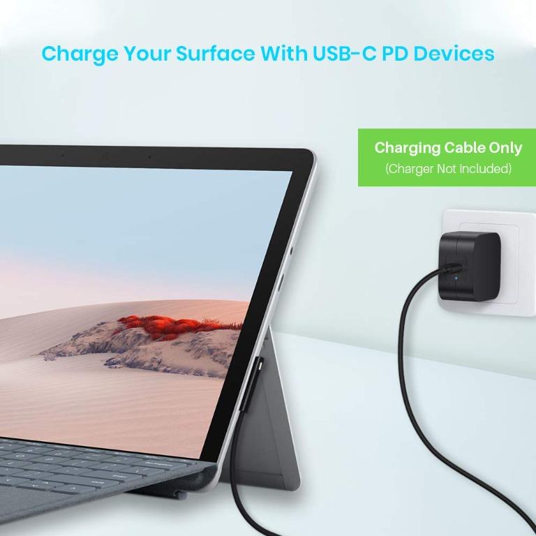 Surface Connect to USB-C Charging Cable 15V/3A, Compatible with ...