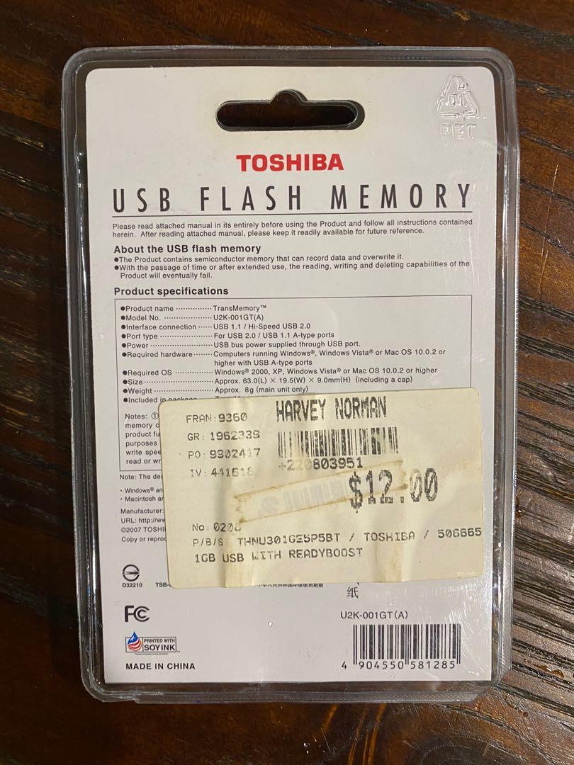 Toshiba / USB flash memory - 1GB, Computers & Tech, Parts & Accessories ...