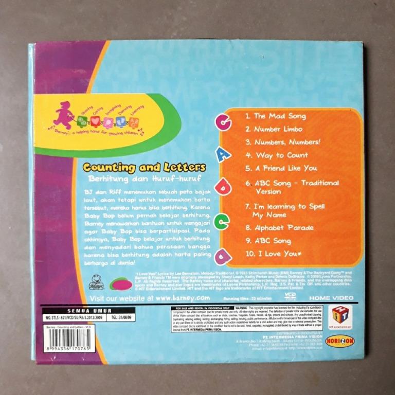 VCD Original Barney Edukatif Counting & Letters (Berhitung & Huruf ...