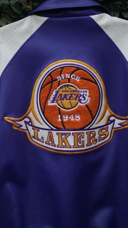 Vintage LA Lakers 90's NBA Team Mighty Mac Leather Jacket L, Men's ...