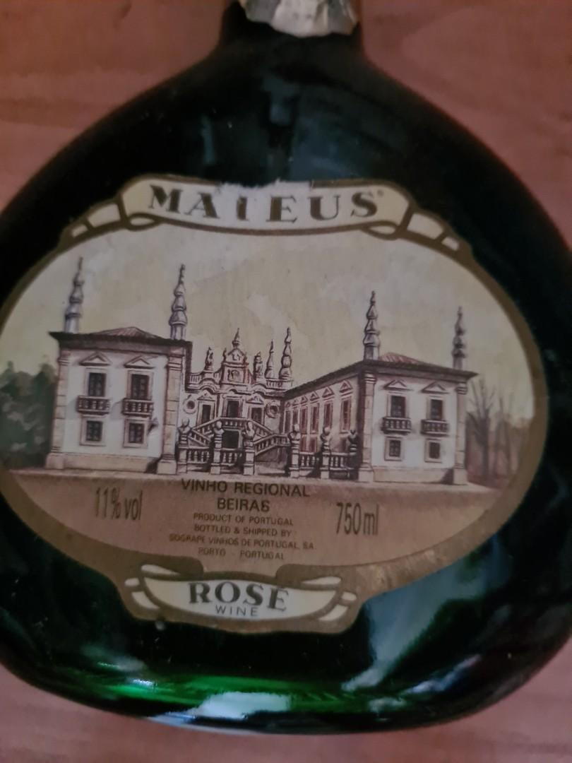 Vintage Mateus Rose Wine, Food & Drinks, Alcoholic Beverages on Carousell