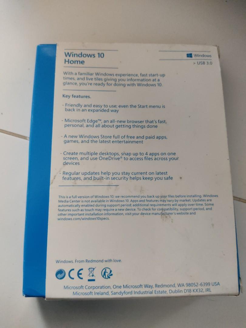 Windows 10 home version, Computers & Tech, Office & Business Technology ...