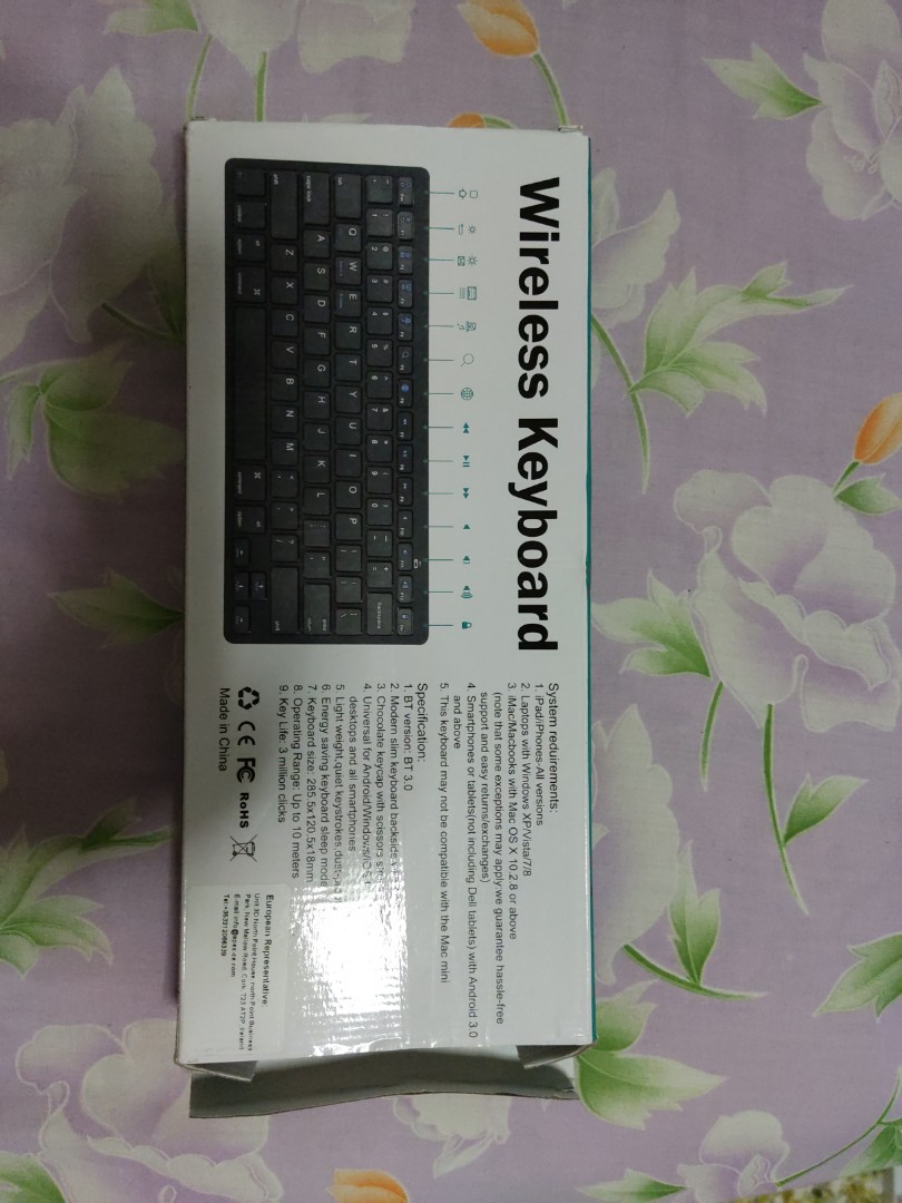 Wireless keyboard (battery operated), Computers & Tech, Parts ...