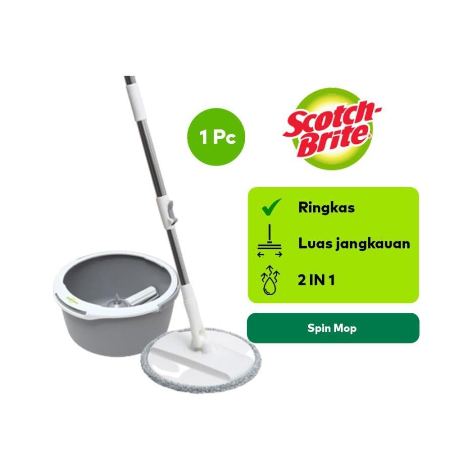 3M Scotch Brite T6 Spin Mop Set Spin Mop Bucket, Health & Nutrition ...