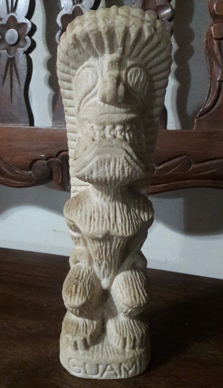 9.5" Vintage Coral Resin Ku God Tiki Statue from Guam, Hobbies & Toys ...