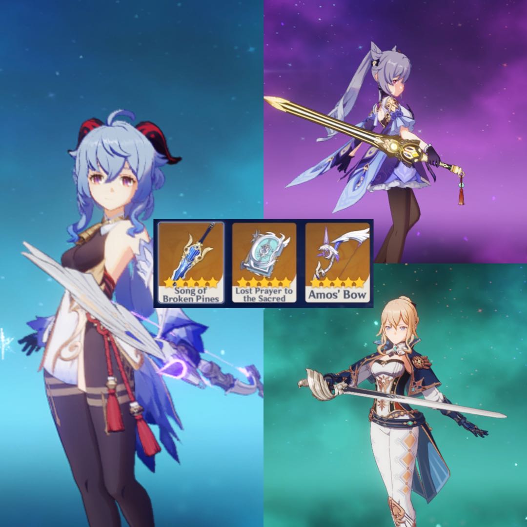 97.) AR35 (Mid AR) - Ganyu w/ Amos, Keqing, Jean, SOBP, and Lost Prayer ...