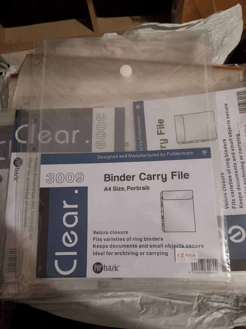 8 x A4 Binder Carry File with Velcro Closure, Hobbies & Toys ...
