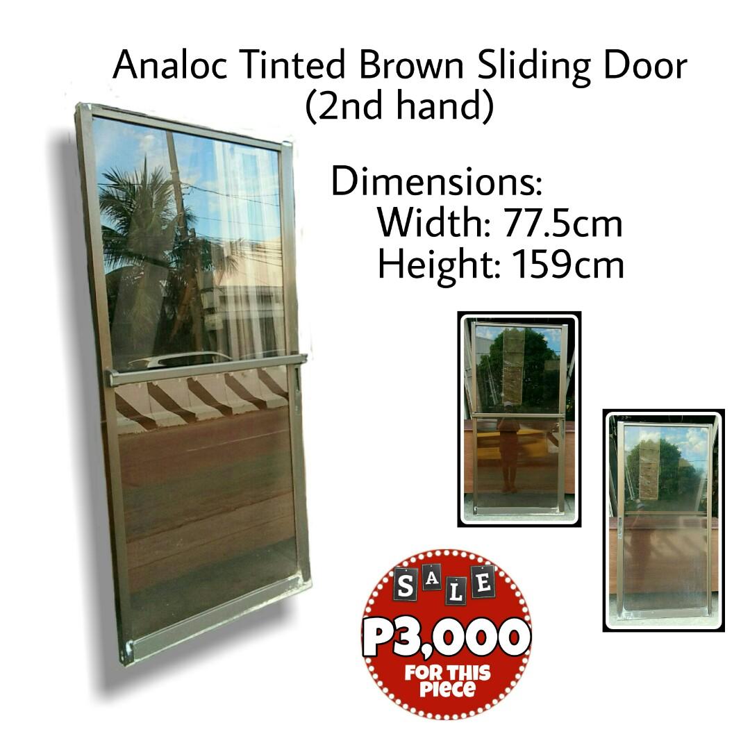 🔥Analoc Tinted Brown Sliding Door (2nd hand)🔥, Furniture & Home Living ...