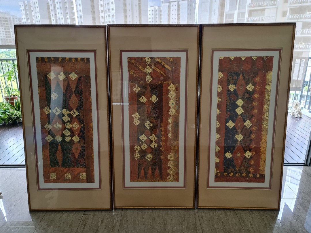 Batik Collage with Frame, Furniture & Home Living, Home Decor, Frames ...
