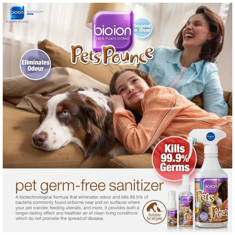 Bioion Pets Pounce Sanitizer Spray 500ml, Pet Supplies, Health ...
