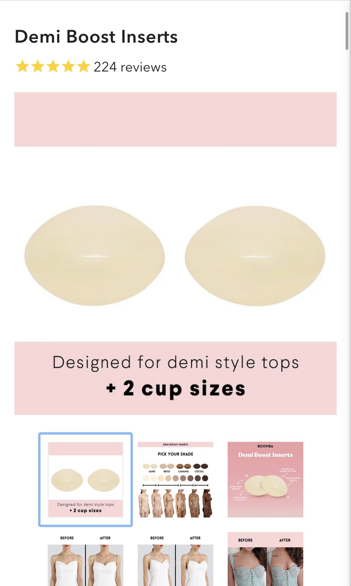 Boomba beige Demi Bra Small (Size A-C), Women's Fashion, New ...