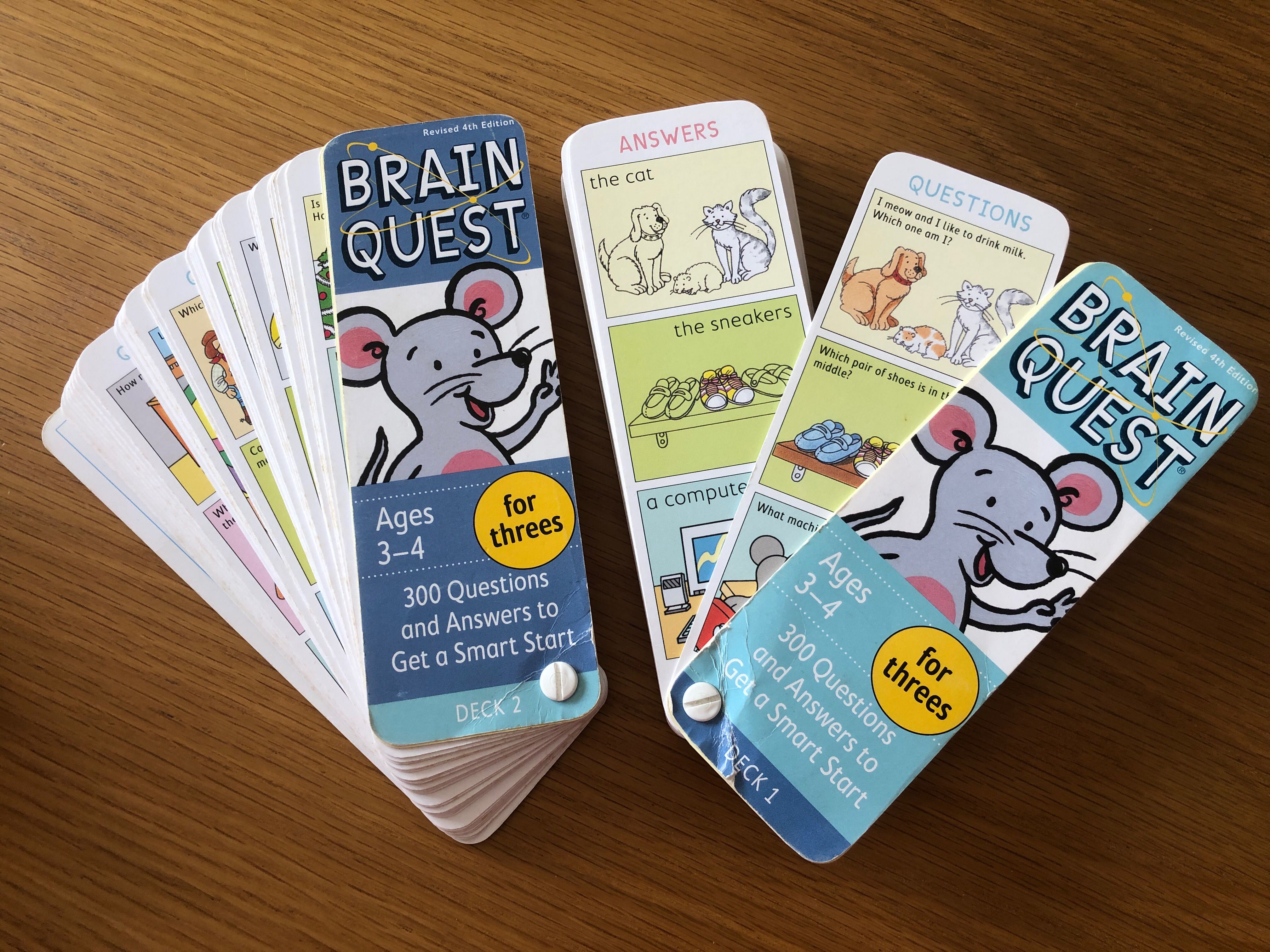Brain Quest (3-4 yo) Decks 1&2, Hobbies & Toys, Books & Magazines ...