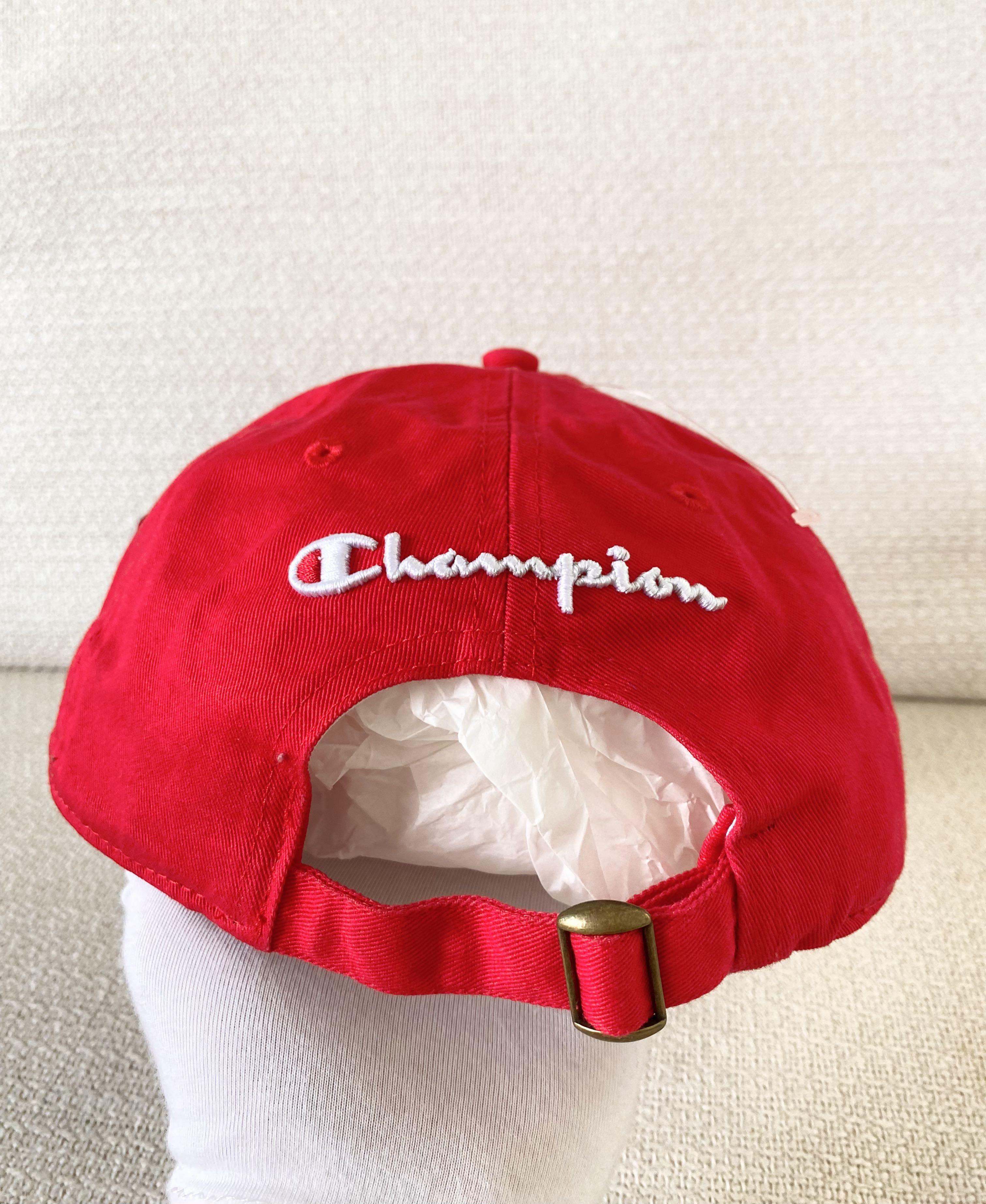 CHAMPION Red Cap 100% AUTHENTIC+BRAND NEW!, Luxury, Accessories on ...
