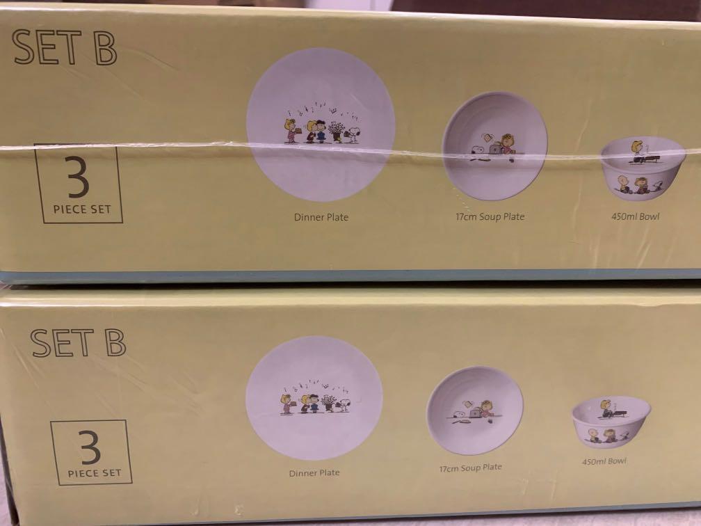 Corelle Snoopy Peanuts collection set B, Furniture & Home Living ...