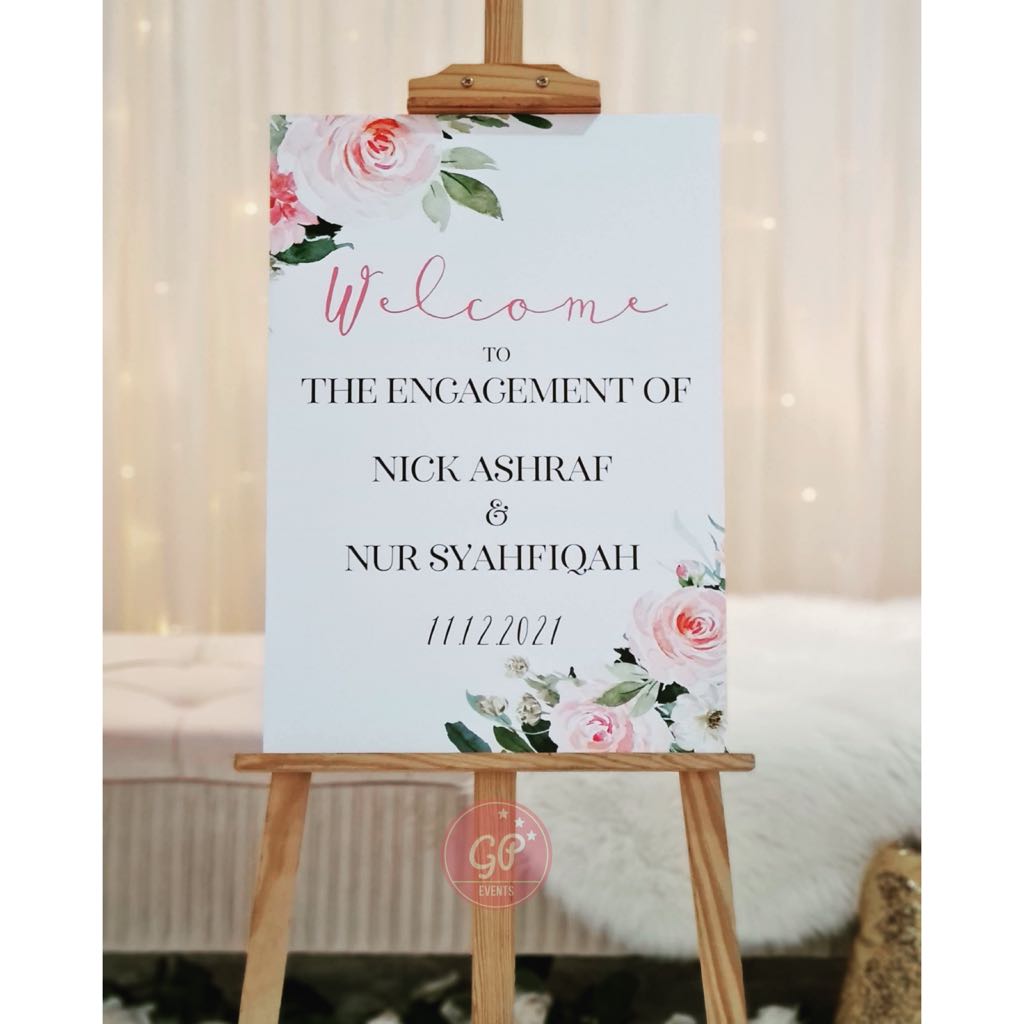 Customized Wedding Welcome Sign Poster Board, Hobbies & Toys ...