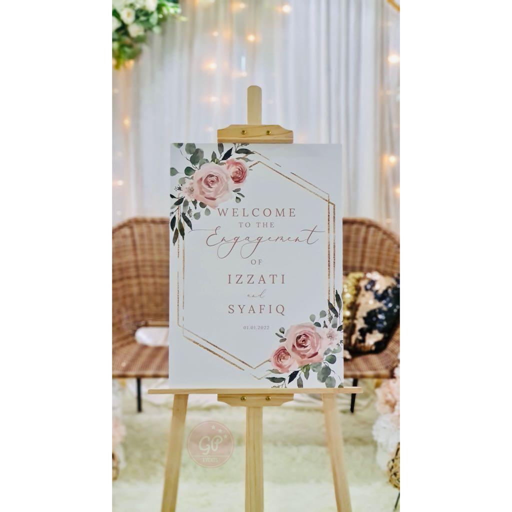 Customized Wedding Welcome Sign Poster Board, Hobbies & Toys ...