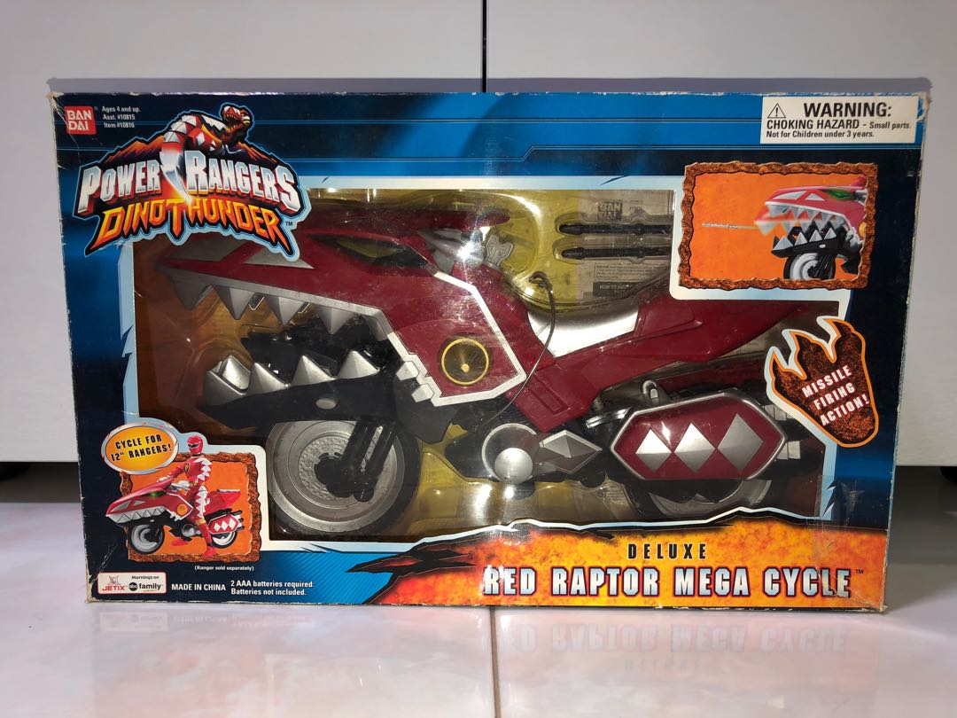 Deluxe Red Raptor Mega Cycle - Power Rangers Dino Thunder, Hobbies ...