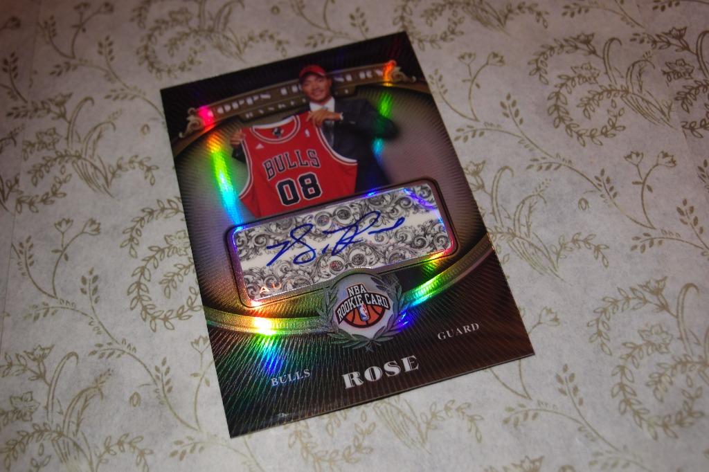 DERRICK ROSE AUTO Refractor RC 2008-09 Topps Treasury ROOKIE Signatures ...