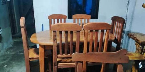 Dining Set . Narra table , chairs made in Yakal, Furniture & Home ...