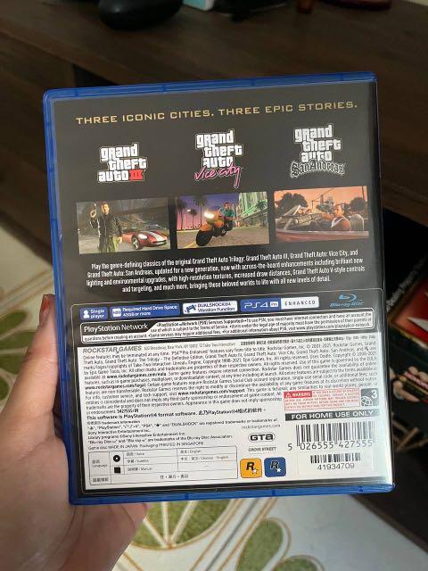 Grand Theft Auto (GTA) the trilogy PS4, Video Gaming, Video Games ...
