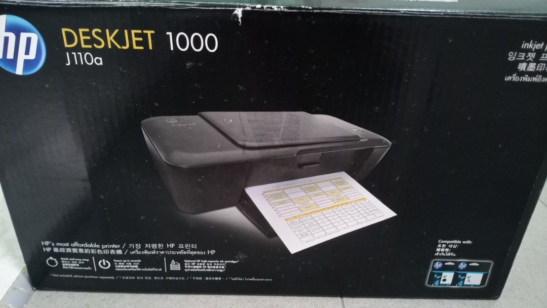 HP DESKJET 1000 J110a Printer, Computers & Tech, Printers, Scanners ...