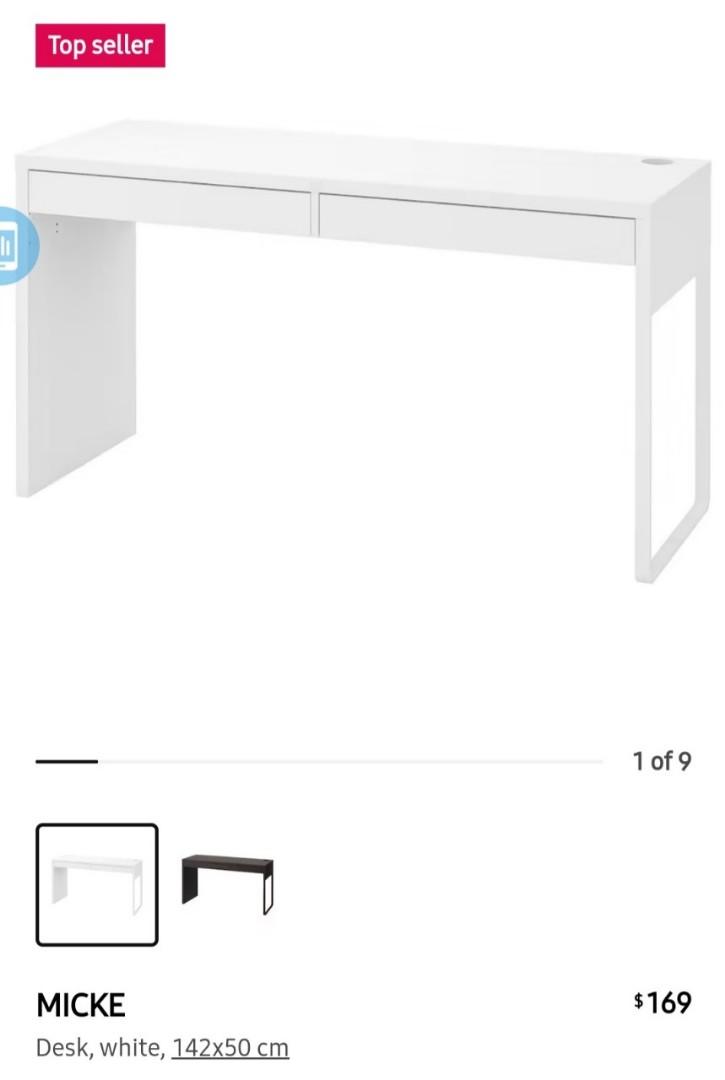 Ikea Micke desk, Furniture & Home Living, Furniture, Tables & Sets on ...