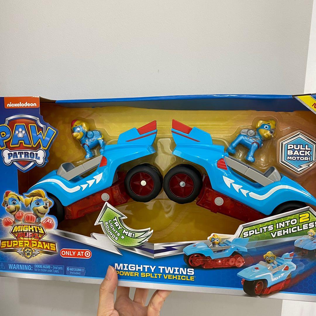 (In stock) Paw Patrol Mighty Twins Power Split Vehicle with light and ...