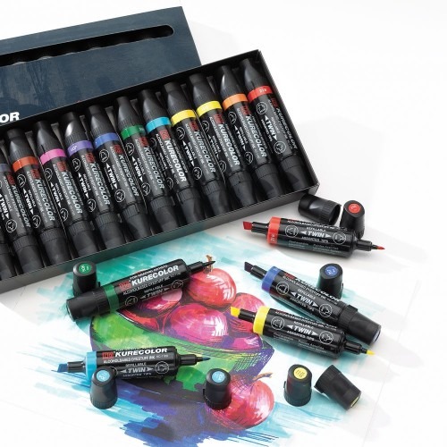 Kuretake ZIG Kurecolor Twin Marker & Yoken Twin Art Marker - Copic ...