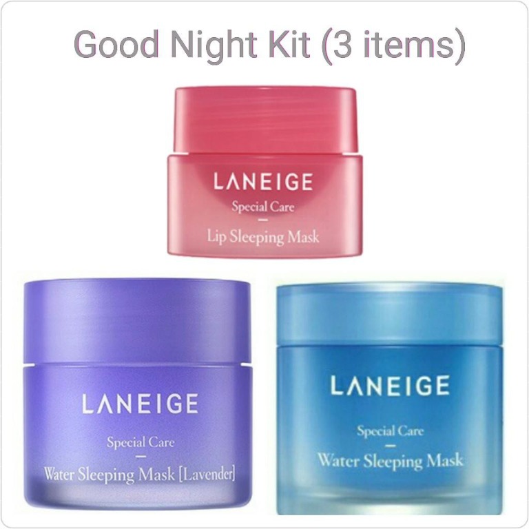 Laneige Good Night Kit (3 Items) (Korea Skincare Travel Sample)Sun Care ...