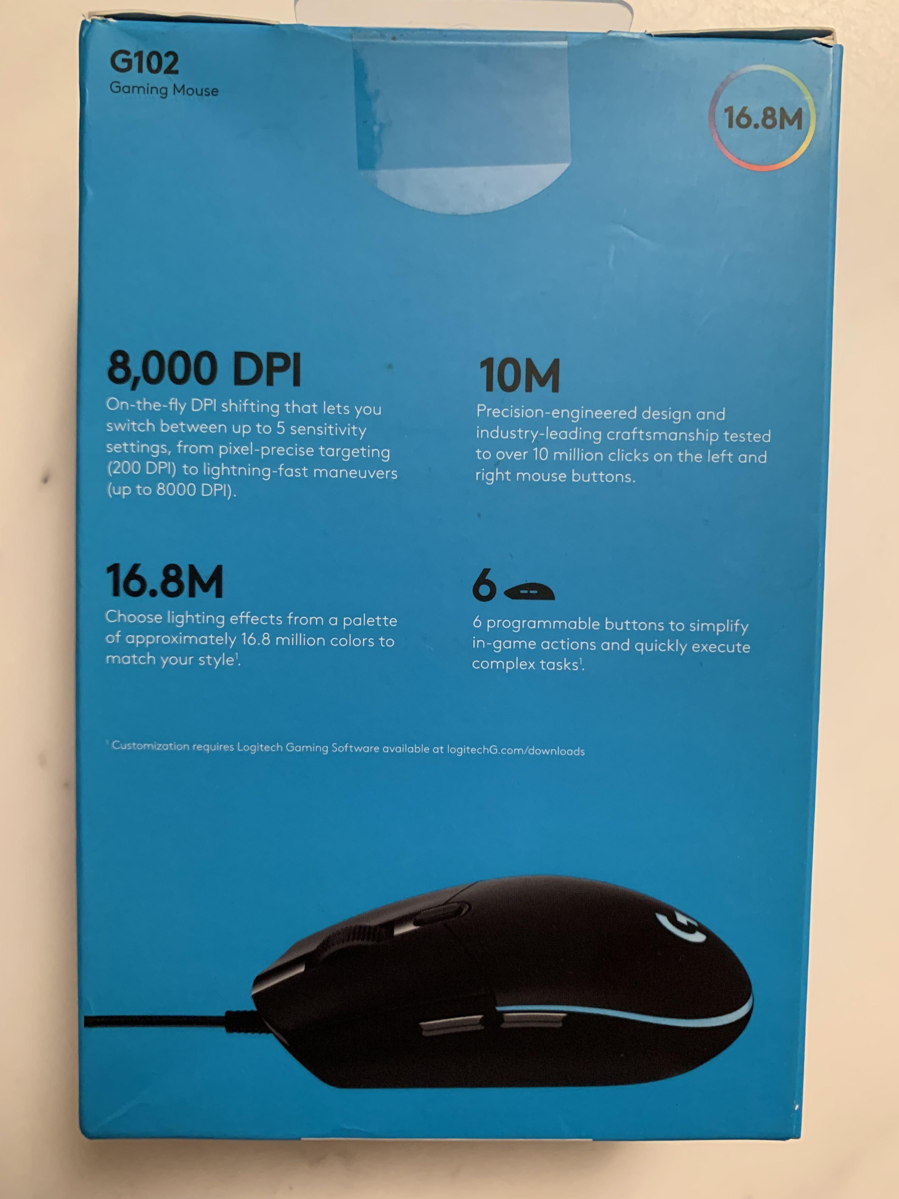 Logitech G103 Gaming Mouse, Computers & Tech, Parts & Accessories ...