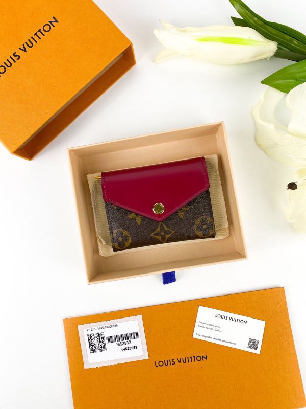 Louis Vuitton Zoe Compact Wallet Monogram Fuchsia (microchip embed ...
