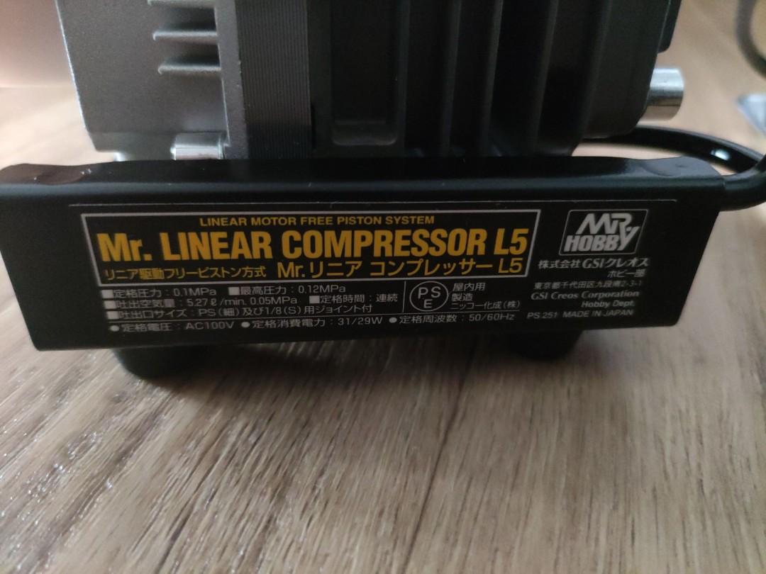 Mr Hobby Mr. Linear Compressor System L5 with Mr Hobby PS289 airbrush ...