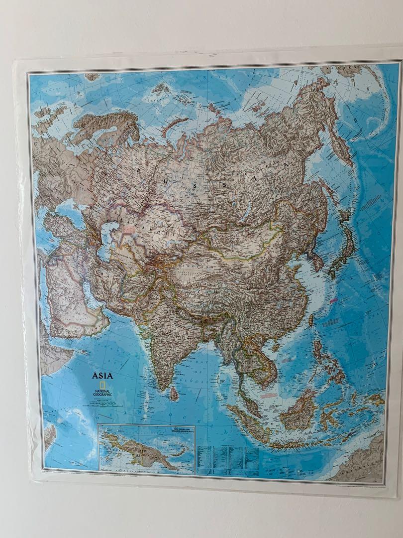 National Geographic: Asia Classic Wall Map - Laminated (33.25 x 38 ...