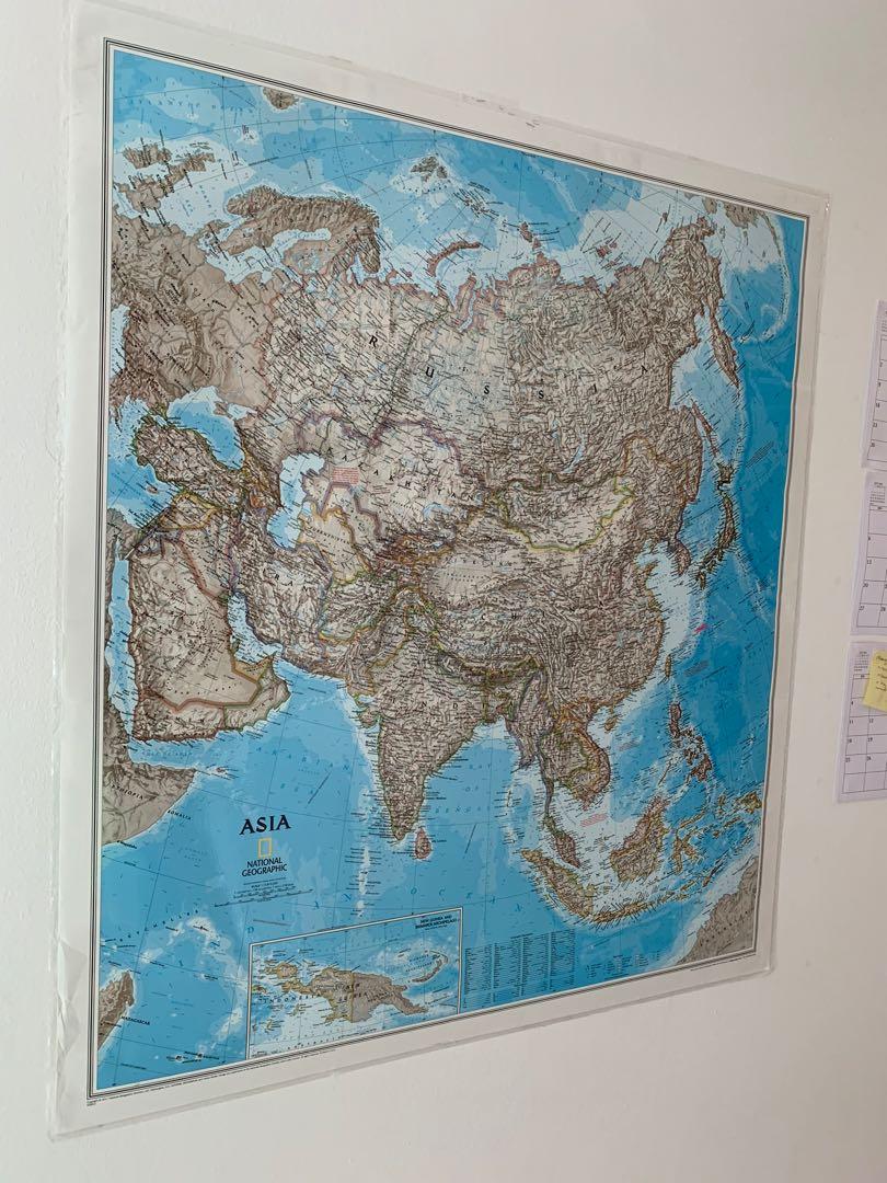 National Geographic: Asia Classic Wall Map - Laminated (33.25 x 38 ...
